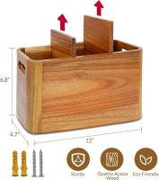China Large Capacity Acacia Wood Storage Box for Kitchen Counter in Solid Wood Structure for sale