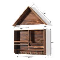China Upgrade Your Entryway Decor with Our BAMBOO Wall Mount Key and Mail Holder 41x13.5x2cm for sale