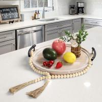 China Wooden Round Tray in Plain Color for Modern Kitchen Serving Platter for sale