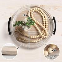 China Wooden Round Tray in Plain Color for Modern Kitchen Serving Platter for sale