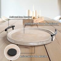 China Wooden Round Tray in Plain Color for Modern Kitchen Serving Platter for sale