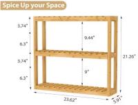 China Natural Color 3 Tier Wooden Storage Shelf for Organizing Your Bathroom Essentials for sale
