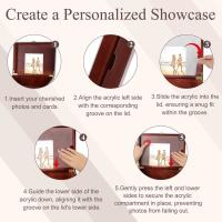 China Large Wooden Keepsake Box with Hinged Lid and Photo Frame Elegant Wedding Memories for sale
