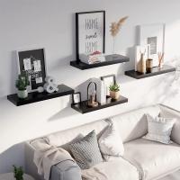 China Wall Mounted BAMBOO Floating Shelves for Removing Home Decoration Pieces in Bathroom for sale