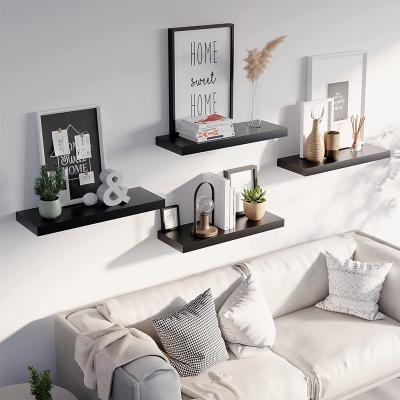 China Wall Mounted BAMBOO Floating Shelves for Removing Home Decoration Pieces in Bathroom for sale