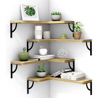 China Wall Mounted BAMBOO Floating Shelves for Removing Home Decoration Pieces in Bathroom for sale
