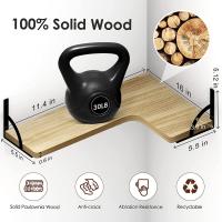 China Wall Mounted BAMBOO Floating Shelves for Removing Home Decoration Pieces in Bathroom for sale