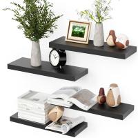 China Wall Mounted BAMBOO Floating Shelves for Removing Home Decoration Pieces in Bathroom for sale