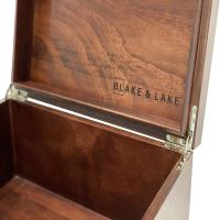 China Wooden Keepsake Decorative Box with Lid Wood Printing Handling Stamping for sale
