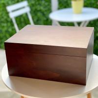 China Wooden Keepsake Decorative Box with Lid Wood Printing Handling Stamping for sale