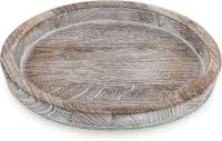 China Rustic Ash Tealight Post Tray Small Farmhouse Table Centerpiece with Customized Logo for sale