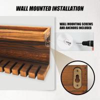 China Convenient Wooden Belt Storage Organizer with Double Shelves Walnut/ Beech Material for sale