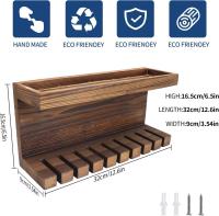 China Convenient Wooden Belt Storage Organizer with Double Shelves Walnut/ Beech Material for sale