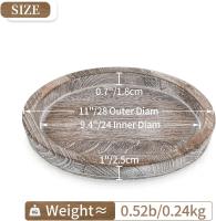 China Rustic Ash Tealight Post Tray Small Farmhouse Table Centerpiece with Customized Logo for sale