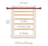 China Non-folding Rack Earring Holder Wall Jewelry Display with Bracelet Necklace Holder and Rod for sale