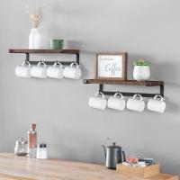 China Solid Wood Floating Rack Coffee Bar Accessories for Wall Book Shelves in Kids Kitchen for sale