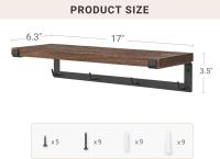 China Solid Wood Floating Rack Coffee Bar Accessories for Wall Book Shelves in Kids Kitchen for sale