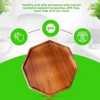 China Acacia Wood Serving Platters and Trays with Easy Carry Grooved Handle Design Accepted for sale