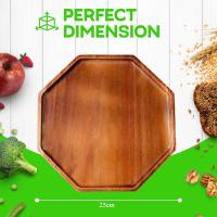 China Acacia Wood Serving Platters and Trays with Easy Carry Grooved Handle Design Accepted for sale