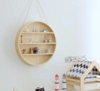 China 2-Tier Floating Wall Mounted Rustic Wood Shelves for Modern Brass Home Furniture for sale