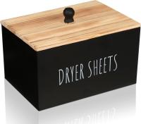 China Gift Craft Black Wooden Box Container Rectangle Modern Space Saving Sheets Dispenser for sale