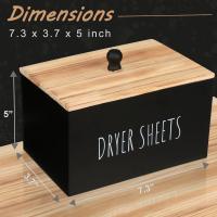 China Gift Craft Black Wooden Box Container Rectangle Modern Space Saving Sheets Dispenser for sale