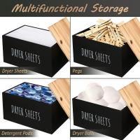 China Gift Craft Black Wooden Box Container Rectangle Modern Space Saving Sheets Dispenser for sale