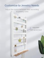 China Easy Assemble Solid Beech Wood Earring Hanging Necklace Holder Hanger Wall Mount Jewelry Organizer for sale