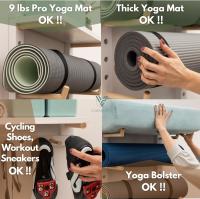 China Convenient Wood Yoga Mat Organizer for Fully Customizable Home Gym Wall Mounting for sale
