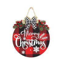 China DIY Christmas Sublimation Hanging Wood Craft Round Circles Frame Wall Sign Decor Blanks for sale