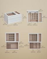 China Clear Lid 3-Layer Wooden Jewelry Box in Rectangle Shape for Custom Storage Needs for sale