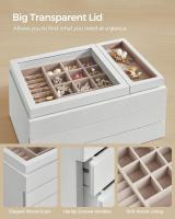 China Clear Lid 3-Layer Wooden Jewelry Box in Rectangle Shape for Custom Storage Needs for sale