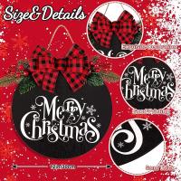 China DIY Christmas Sublimation Hanging Wood Craft Round Circles Frame Wall Sign Decor Blanks for sale