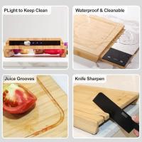 China Multifunctional Bamboo Smart Chopping Cutting Board 8 In 1 Meal Prep System Square for sale