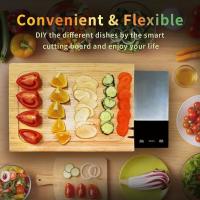 China Multifunctional Bamboo Smart Chopping Cutting Board 8 In 1 Meal Prep System Square for sale