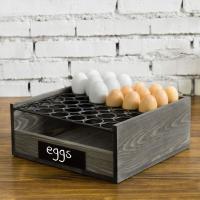 China OEM ODM Accepted Wood/beech Wooden Egg Holder with Metal Storage Box Wooden Crates for sale