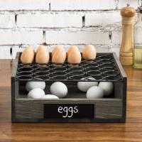 China OEM ODM Accepted Wood/beech Wooden Egg Holder with Metal Storage Box Wooden Crates for sale