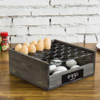 China OEM ODM Accepted Wood/beech Wooden Egg Holder with Metal Storage Box Wooden Crates for sale