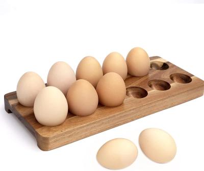 China Solid Wood Eggs Crate Wooden Tray for Eggs Customized Designs and Customized Branding for sale