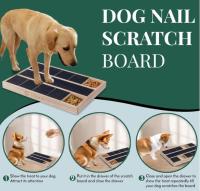 China OEM Wooden Dog Nail Scratch Box with Food Divider Customized Logo Pine Wood Box for sale
