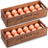 China Rustic Wooden Egg Crate for 12 Fresh Eggs Stackable Customized Designs Storage Box for sale