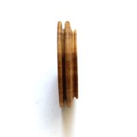 China Customized Round Shape Bamboo Wood Lid for Glass Candle Holder Jar Jars and Silicone Ring for sale