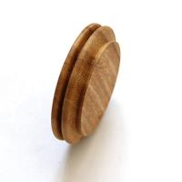China Customized Round Shape Bamboo Wood Lid for Glass Candle Holder Jar Jars and Silicone Ring for sale