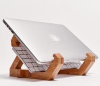 China Adjustable Bamboo Laptop Stand for Notebook and Laptop Tray in Convenient Design for sale