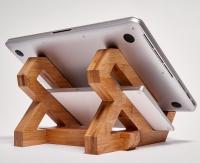 China Adjustable Bamboo Laptop Stand for Notebook and Laptop Tray in Convenient Design for sale