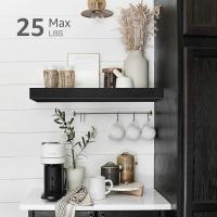 China Mail Packing Set of 2 Rustic Style Wooden Floating Shelves for Exquisite Home Decor for sale