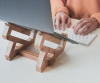 China Adjustable Bamboo Laptop Stand for Notebook and Laptop Tray in Convenient Design for sale