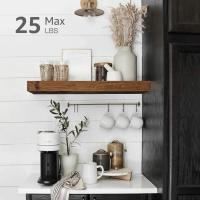China Wall Mounted Farmhouse Decor Bathroom Wooden Floating Shelves Set of 2 Customized Logo for sale