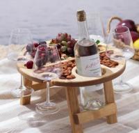 China Foldable Serving Tray Portable Wine Table with Save Space Function and Customized Logo for sale