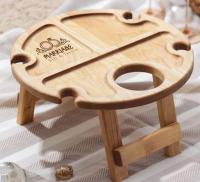 China Foldable Serving Tray Portable Wine Table with Save Space Function and Customized Logo for sale